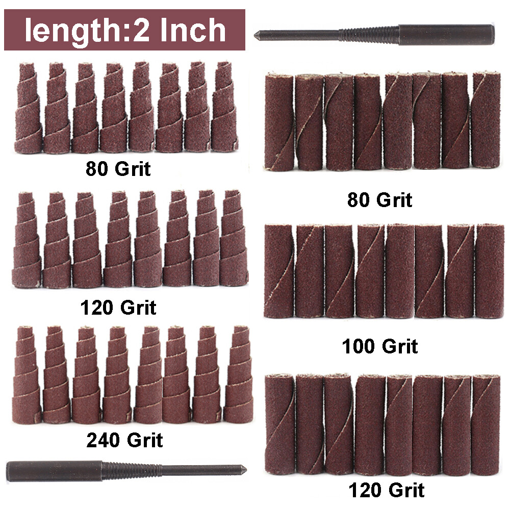 10Pcs 38/48mm Sanding Cone Set Engine Cartridge Spiral Roll For Metal ...