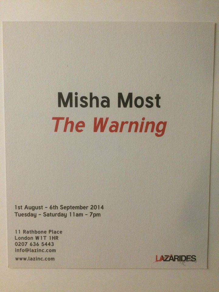 MISHA MOST, exhibition announcement card, 2014 | eBay