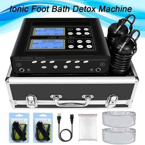 Dual Ionic Foot Bath Detox Machine Ion Cleanse Detox Foot Spa Therapy ...