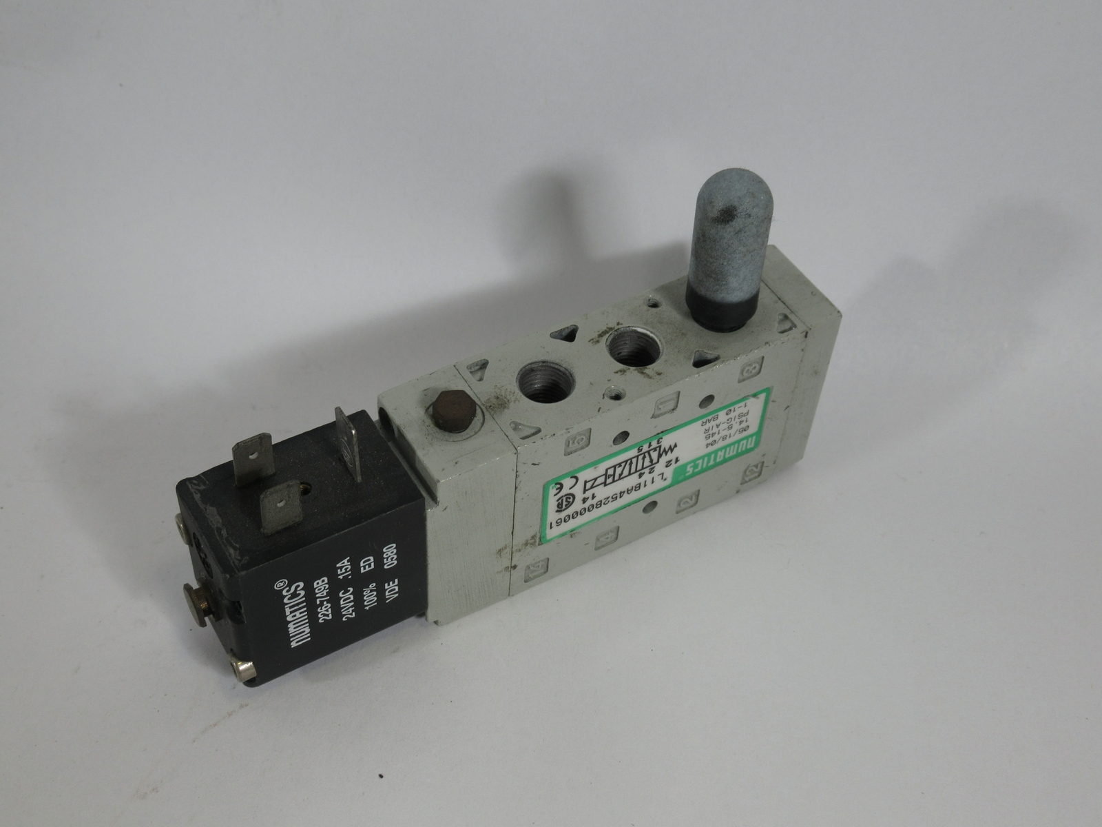 Numatic L11BA452B000061 5/2 Solenoid Valve 1/8" NPT 24VDC 14.5-145 psig ...