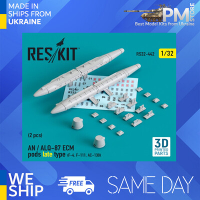 Reskit RS32-0442 1/32 AN / ALQ-87 ECM pods late-type (2 pcs) F-4, F-111 ...