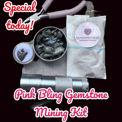 Gemstone Mining Kit - Mini Pink Bling Gemstone Ore From Wyoming Ruby ...