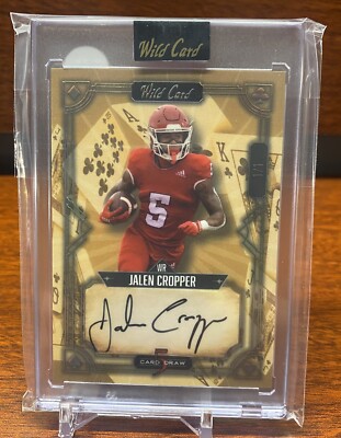 2023 Wild Card 5 Card Draw 1/1 RC AUTO JALEN CROPPER Dallas Cowboys | eBay