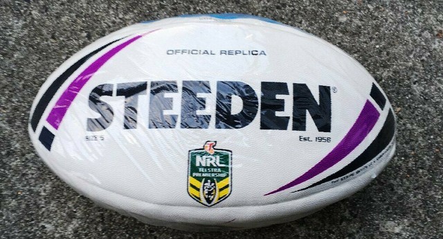 STEEDEN Powerade Official Melborune Storm Replica NRL Match Ball ...