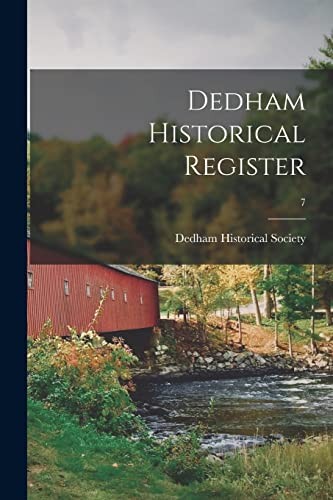 Dedham Historical Register; 7 9781014795373| eBay
