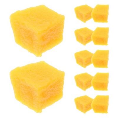 12pcs Faux Mango Fruit Blocks Decorative Food Simulation Sliced Mango ...