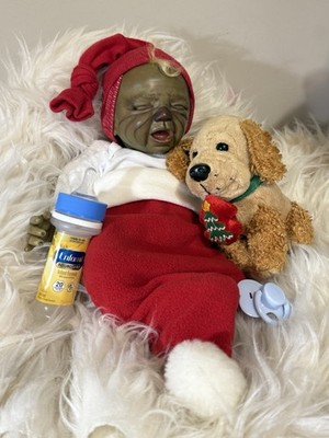 Ooak Reborn Doll Newborn “Grinch Baby” ~ COA ️ | eBay