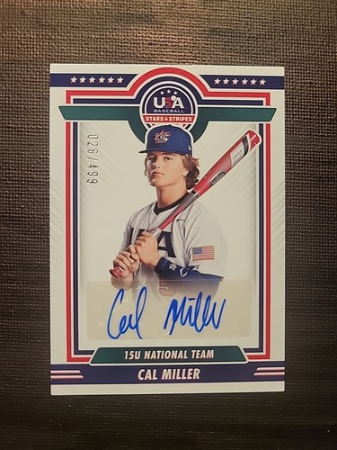 2022 Panini USA Baseball Stars & Stripes - 15u National Team Signatures ...