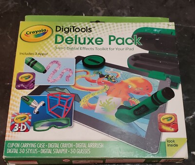 New Crayola Digitools Deluxe Pack 3 In 1 digital effects works w/ iPad 3D 3 Apps | eBay