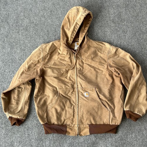 Carhartt Jacket Men Extra Large J131 Therma Lining USA Made Hood Active ...