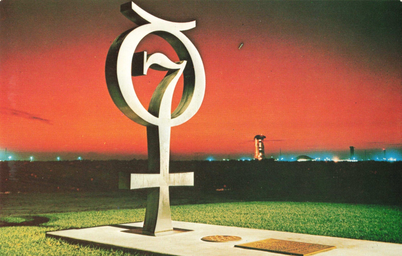 Postcard NASA Monument 7 Original Mercury Astronauts Cape Canaveral ...