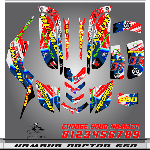 YAMAHA RAPTOR 660 660R FULL GRAPHICS DECALS STICKERS KIT ATV | eBay