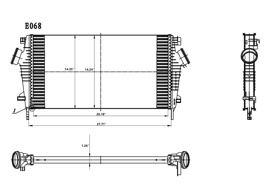 New Intercooler Charge Air Cooler For Buick Regal Saab 9-5 2.0L 2.8L V6 ...