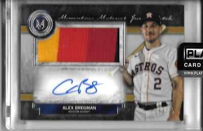 2020 Topps Museum ALEX BREGMAN 4 CLR MOMENTOUS MATERIAL JUMBO PATCH ...