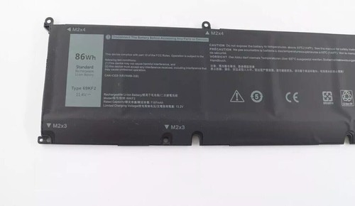 6 Cell 86Wh 11.4V Battery 69KF2 for Dell XPS 15 9510 P91F P91F001 9520 ...