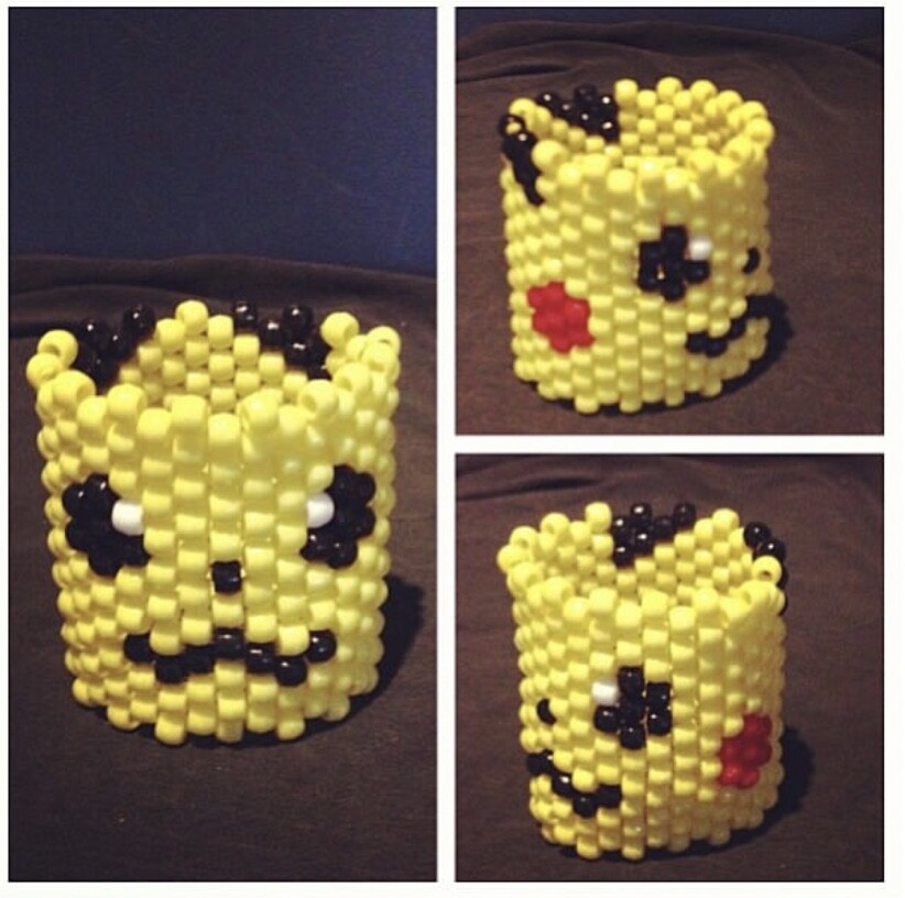 Pikachu pokemon raver kandi cuff EDM | eBay