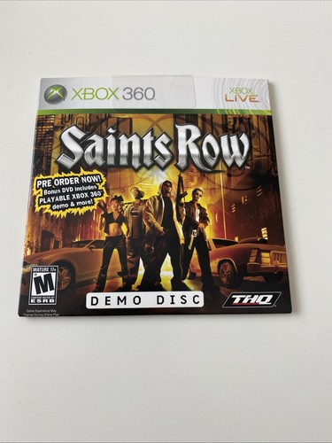 XBOX 360 SAINTS ROW DEMO DISC LIVE THQ MICROSOFT | eBay