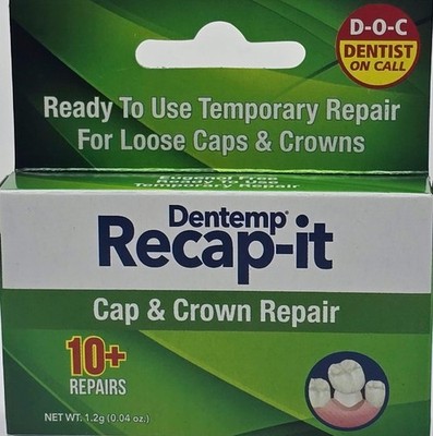 Dentemp Recap-it Cap and Crown Repair Kit - 10+ Repairs - | eBay UK