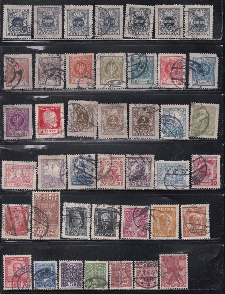 Poland: Unchecked lot of 42 vintage stamps. Used Lot F1065 | eBay