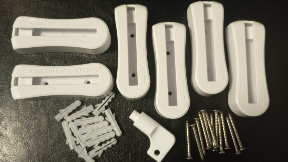 6 Mini Disappearing ABS Bracket Screw Mount Use For Gilchrist & Soames ...