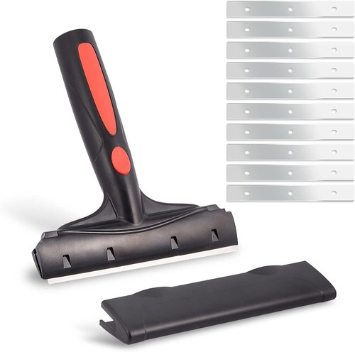 Razor Blade Scraper, 6" Scraper Adhesive Remover Tool with 10 Double ...