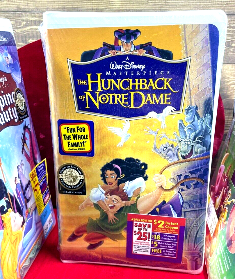 Disney VHS ~ Lot of 5 ~ All New ~ Lion king, Sleeping B, Hunchback Lady ...