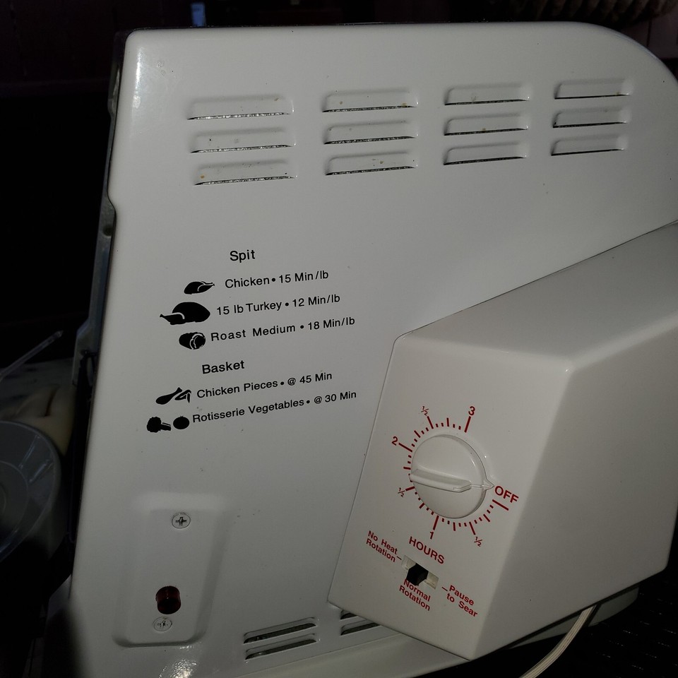 Ronco Compact Showtime Rotisserie & BBQ Oven - Model 4000 White W ...