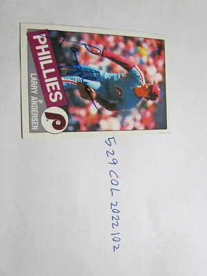 1985 Topps Larry Anderson signed Baseball Card | eBay