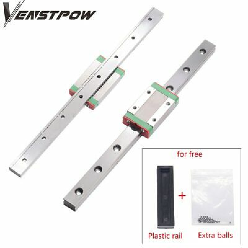 MGN7 9 12 15 100-1200mm Linear Rail Slide MGN12 Linear Guide+MGN12H ...