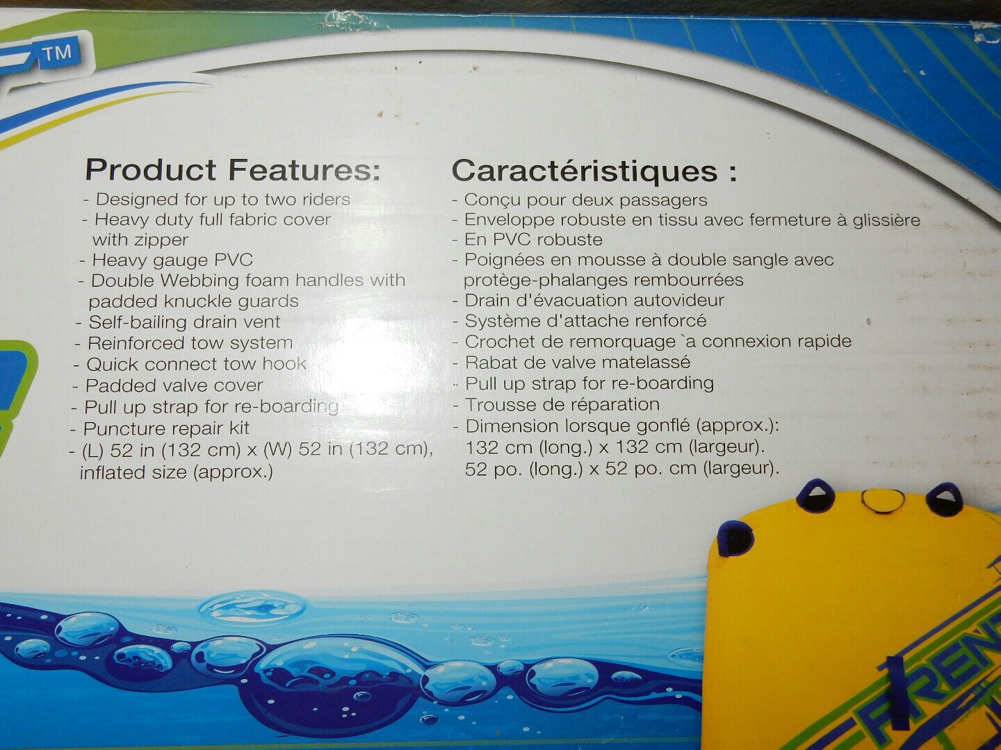 AQUA FLOAT FRENZY 2 INFLATABLE TOWABLE WATER RAFT FLOAT NEW FREE USPS ...