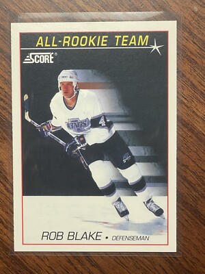 1991-92 Score American Rob Blake All Rookie Team Los Angeles Kings #349 ...