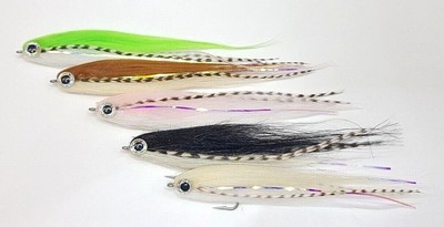 Grizzly Baitfish Bass Streamer Sz4 Assorted Lures Saltwater Fly Fishing ...