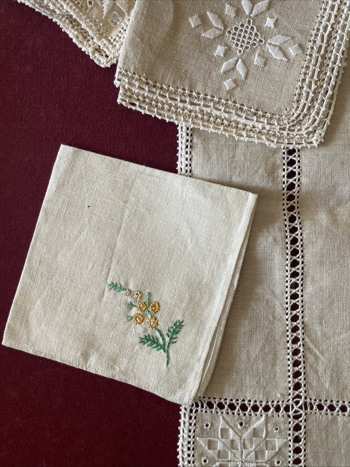 Exquisite Lefkara Lace handmade Cypriot Embroidery Linen Tablecloth ...