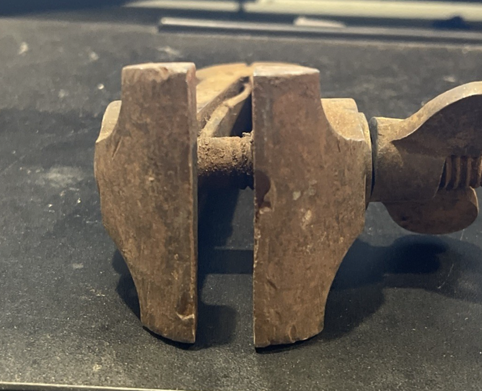 RARE ANTIQUE HAND VISE MARKED H. BECKER, JEWELERS WATCHMAKERS GUNSMITH ...