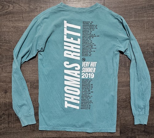 Thomas Rhett Very Hot Summer Tour Seaform Green Long Sleeve T-Shirt ...