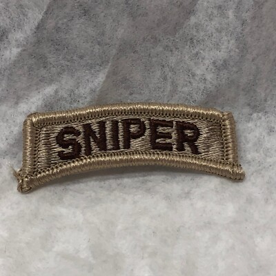 Military Patch Badge Sniper Tab Tan Edge | eBay