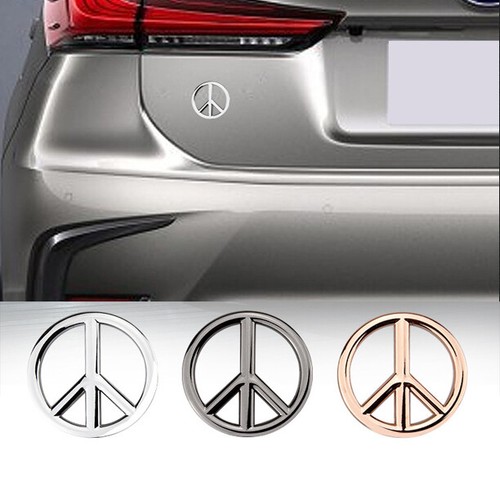 3D Metal Chrome Peace Sign Anti-war Car Trunk Fender Emblem Badge Decal ...