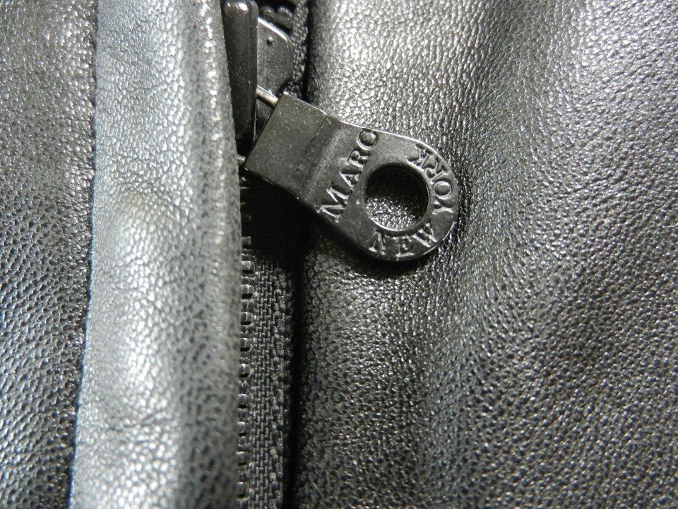 Marc New York by Andrew Marc Black SOFT Black Leather Full-Zip Jacket ...