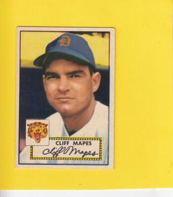 1952 Topps #103 Cliff Mapes Detroit Tigers VG/EX Very Good/Excellent ...
