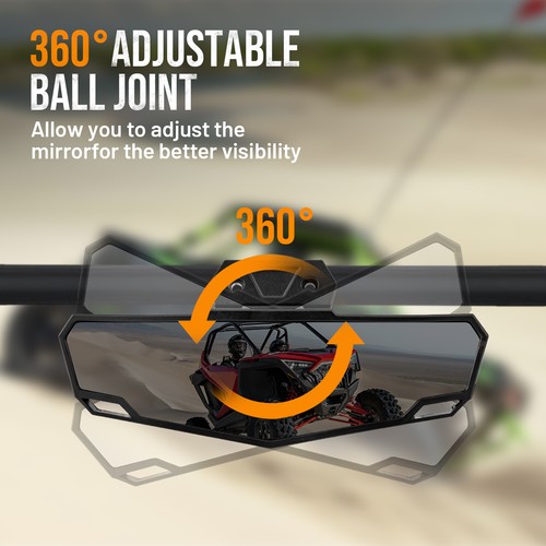 Rear-View Center Side Mirrors for 2020-2023 2024 Polaris RZR PRO XP ...