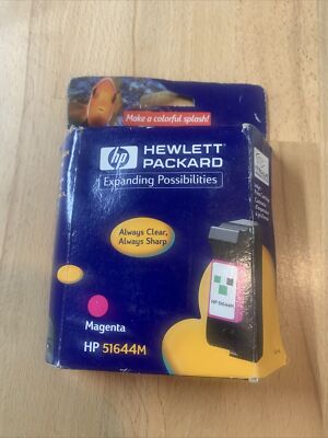 Genuine HP 44 MAGENTA Ink 51644M Designjet 330 350 430 450 455 488 750 ...