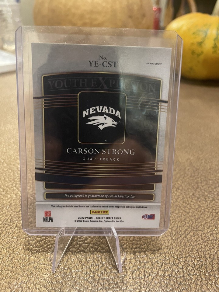2022 Select Draft Carson Strong Youth Explosion Rookie RC Auto ...