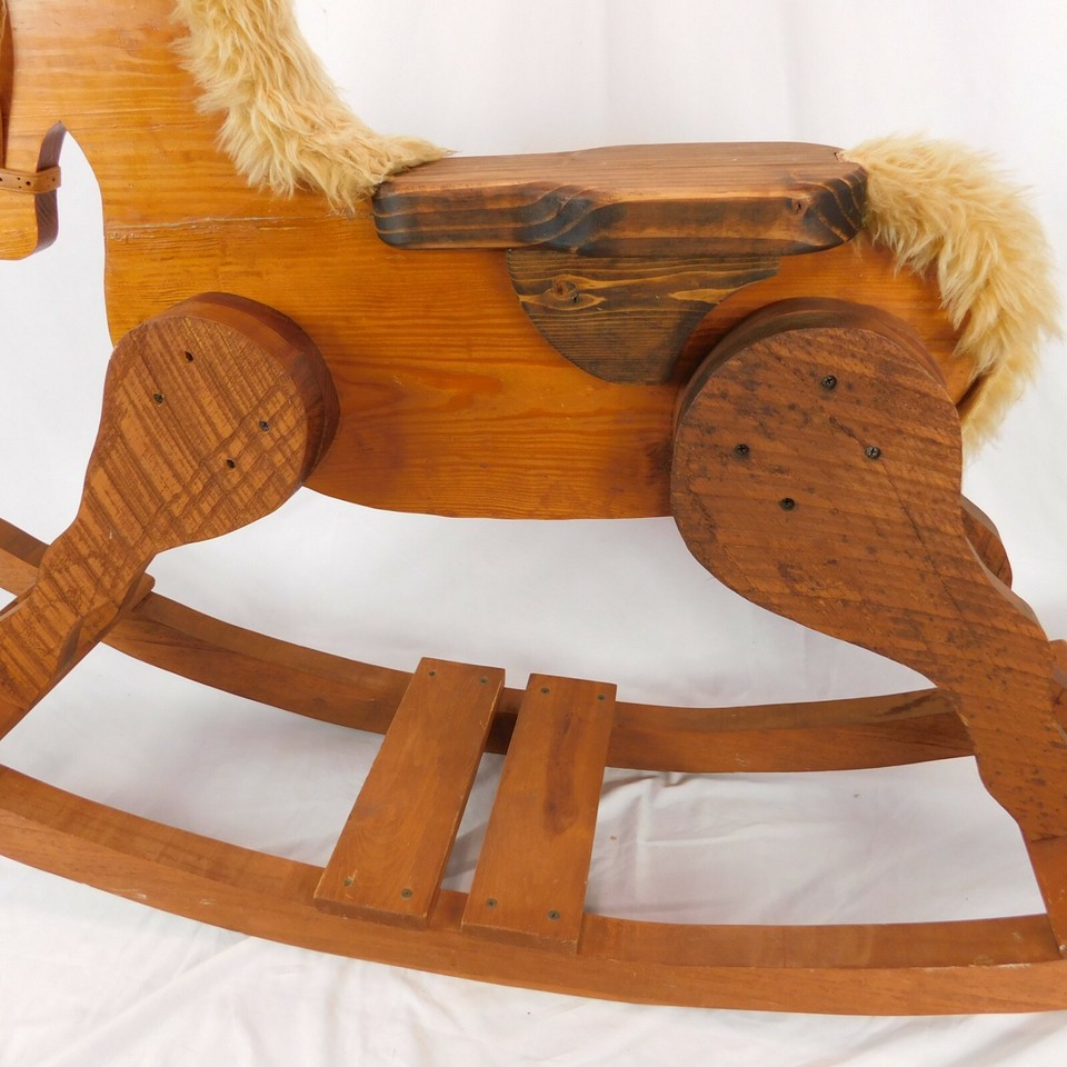 Wooden Rocking Horse Large 32" Tall 50" Long 11 1/2" Wide | eBay