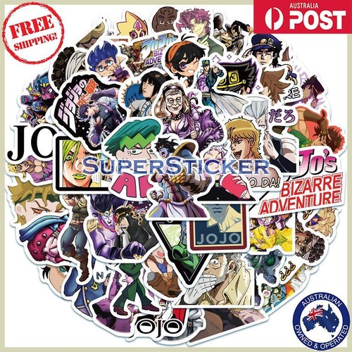 50pcs Jojo's Bizarre Adventure JP Anime Stickers Vinyl Decal Waterproof ...