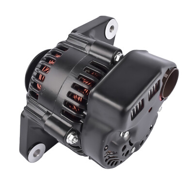 Black Mini Alternator For GM Denso Style with V-Belt 1 Wire Street or ...