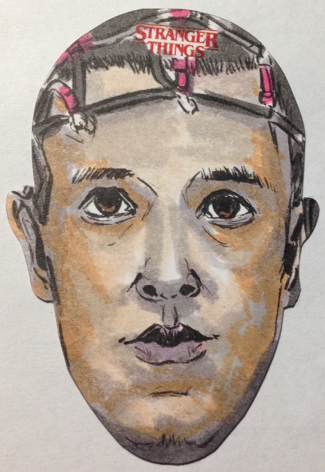 2019 Topps Stranger Things Eleven 1/1 RARE Die-Cut Sketch Card by Allen ...