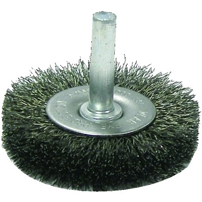 Crimped Wire Radial Wheel Brush, 2 in D, .014 in Steel Wire, 20,000 rpm ...