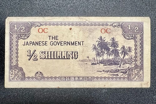OCEANIA (Japanese Occupation) 1/2 Shilling 1942 WWII Banknote | eBay