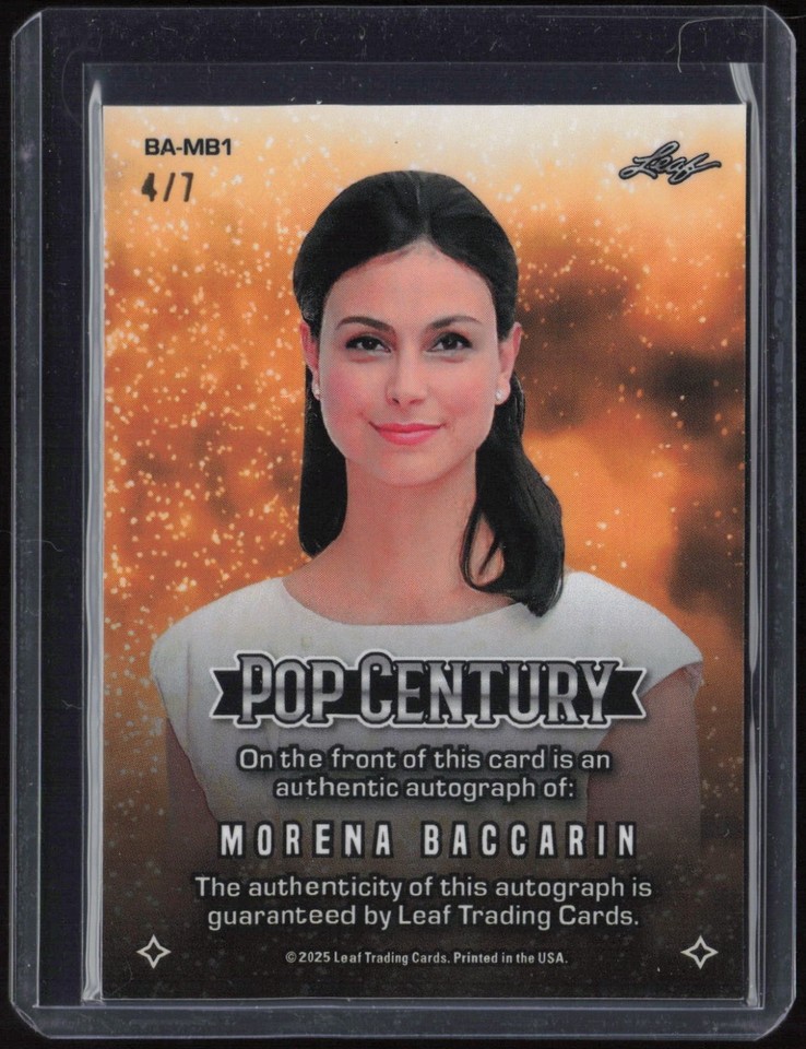 2025 Leaf Pop Century Prismatic Platinum Morena Baccarin 4/7 Auto ...