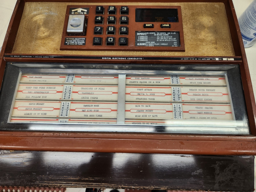 Seeburg Jukebox Dec 4 Wallbox Consolette & Key Untested ! For Repair or ...